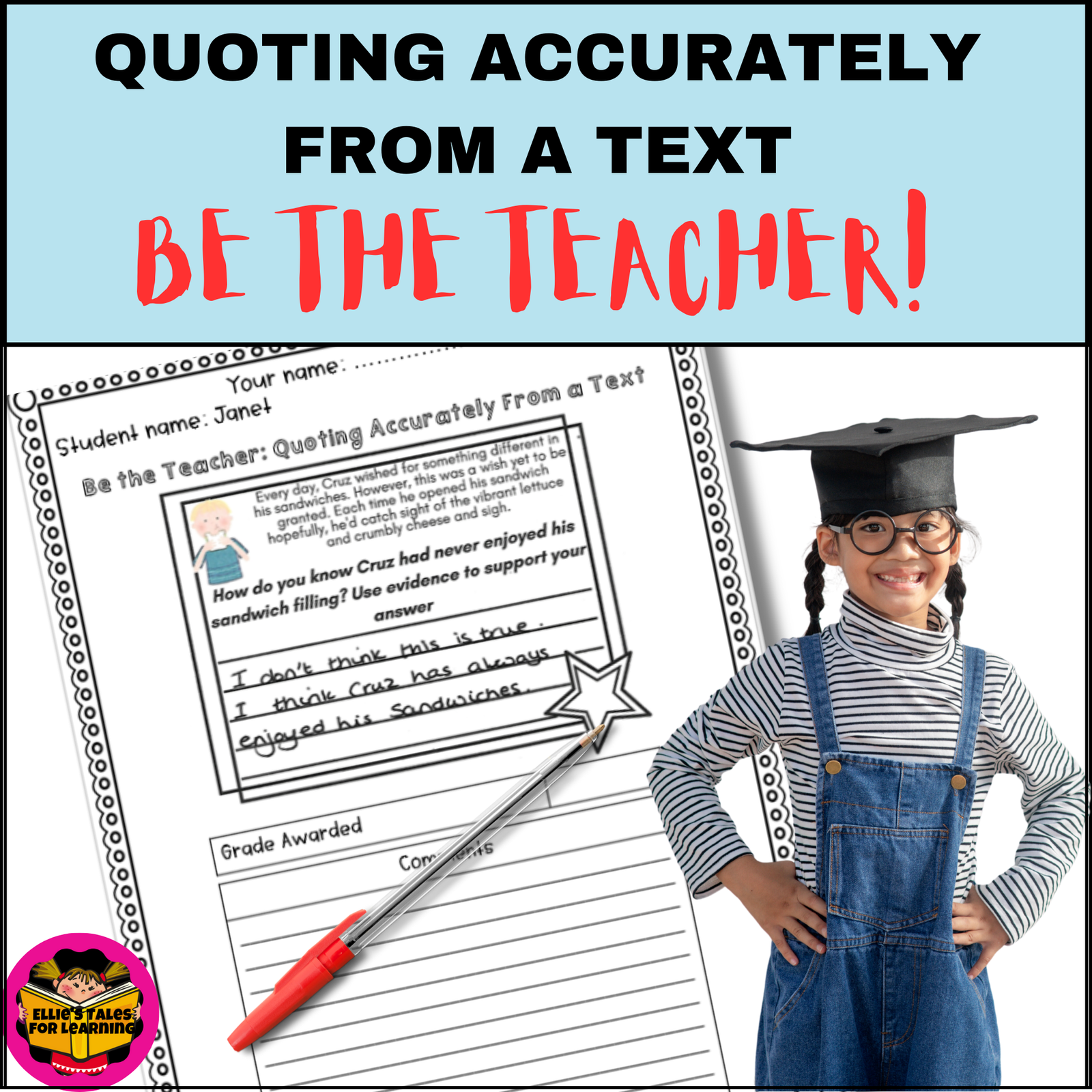 Quoting accurately from the text – tips for teaching this tricky skill ...